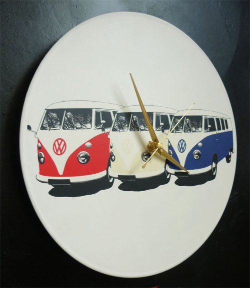 ‘Trio of VW Split Screen Camper Vans’ Vinyl Record Wall Clock | The ...