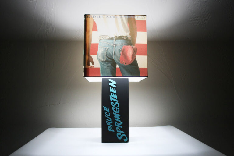 Handmade ‘Bruce Springsteen’ Lamp + Album Cover Shade | The Records Ticking