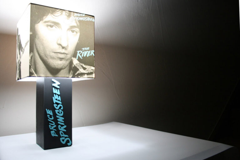 Handmade ‘Bruce Springsteen’ Lamp + Album Cover Shade | The Records Ticking