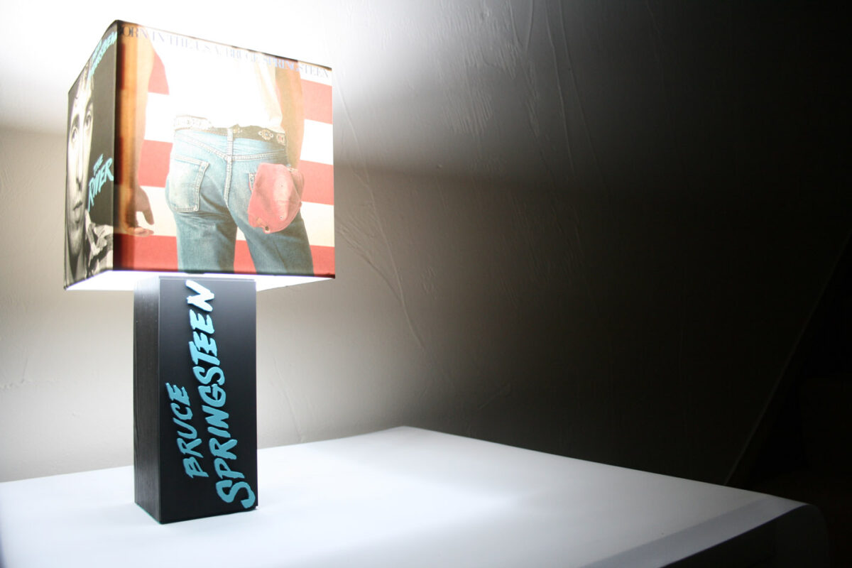 Handmade ‘Bruce Springsteen’ Lamp + Album Cover Shade | The Records Ticking
