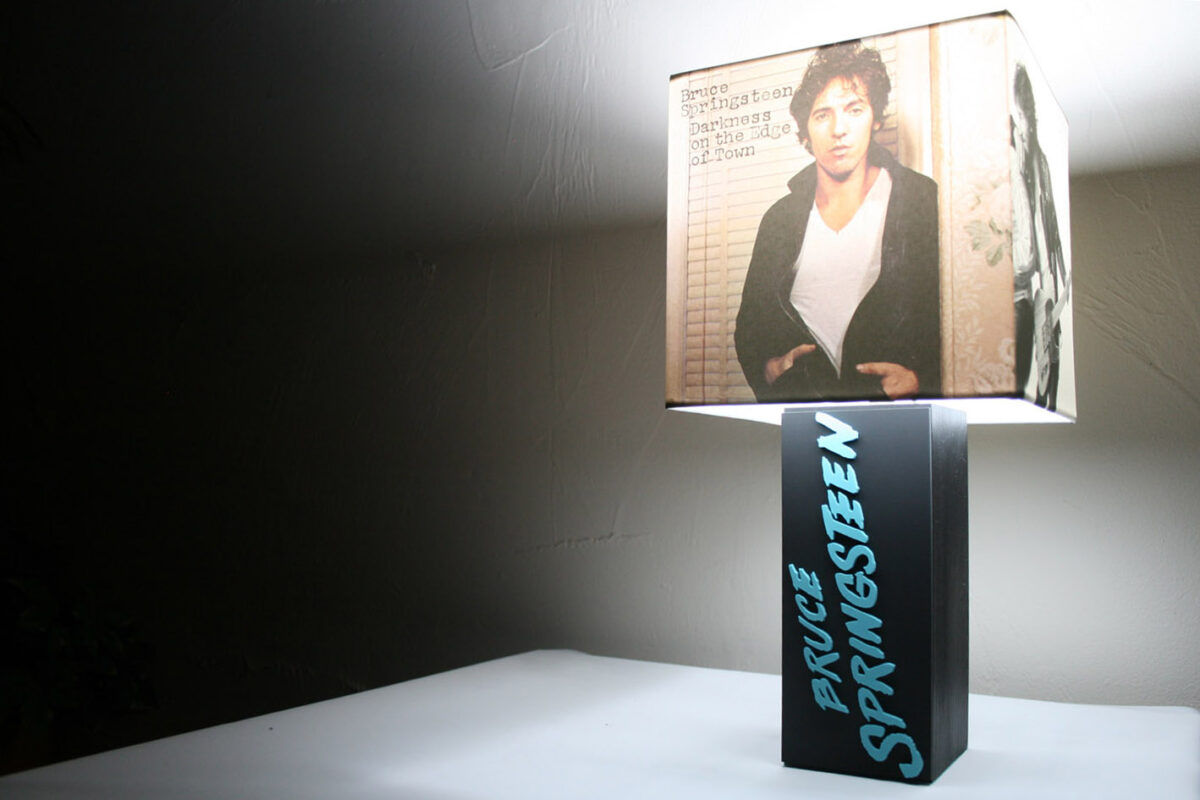 Handmade ‘Bruce Springsteen’ Lamp + Album Cover Shade | The Records Ticking