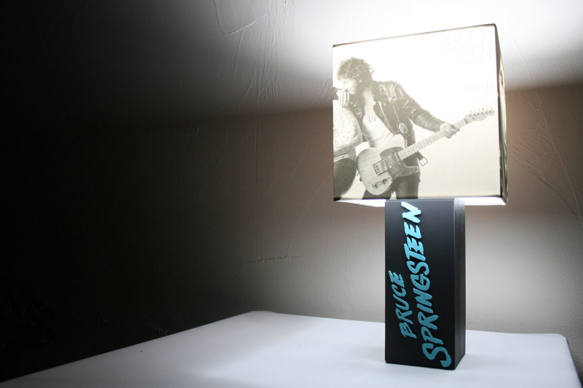 Handmade ‘Bruce Springsteen’ Lamp + Album Cover Shade | The Records Ticking