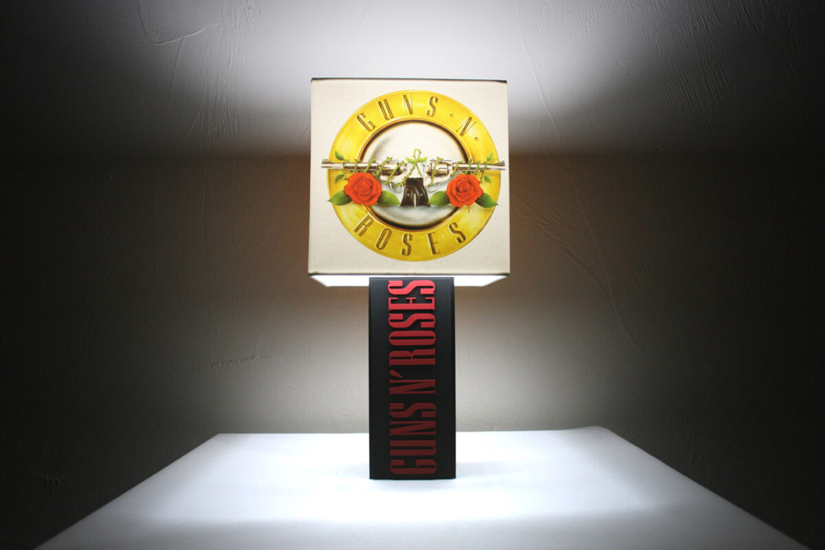 Handmade ‘Guns ‘n’ Roses’ Lamp + Album Cover Shade | The Records Ticking