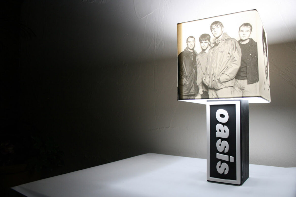 Handmade Oasis Lamp + Slane Castle Gig Shade | The Records Ticking