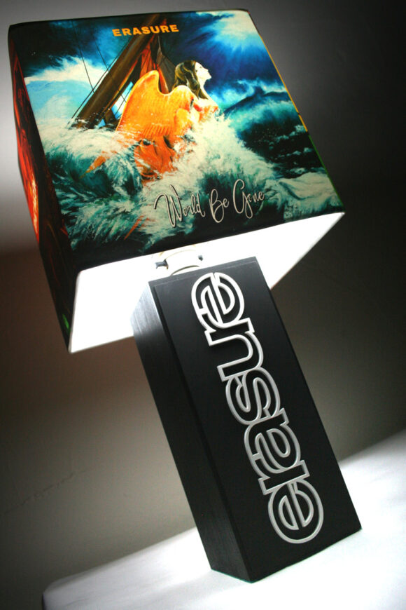 Handmade ‘Erasure’ Lamp + Album Cover Shade | The Records Ticking