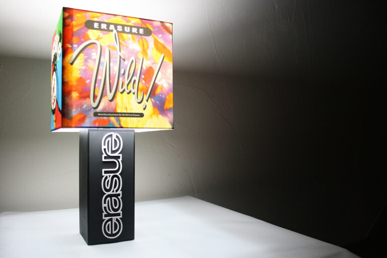 Handmade ‘Erasure’ Lamp + Album Cover Shade | The Records Ticking