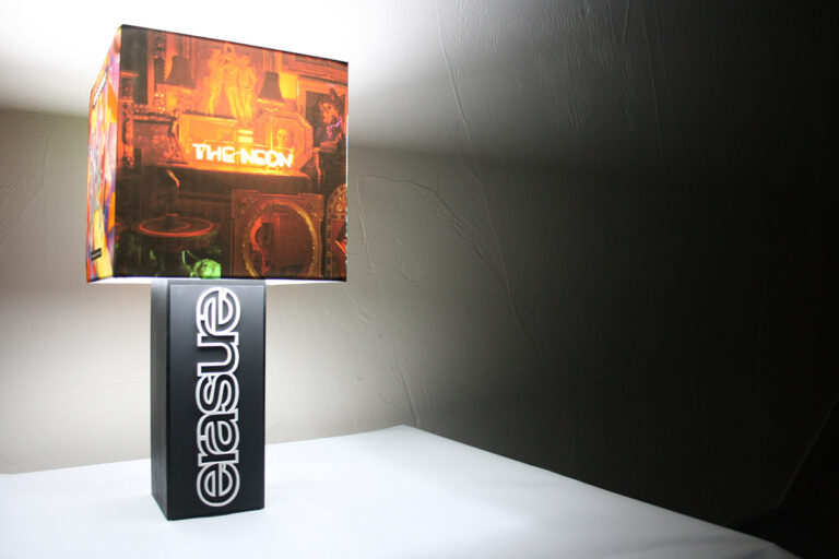 Handmade ‘Erasure’ Lamp + Album Cover Shade | The Records Ticking