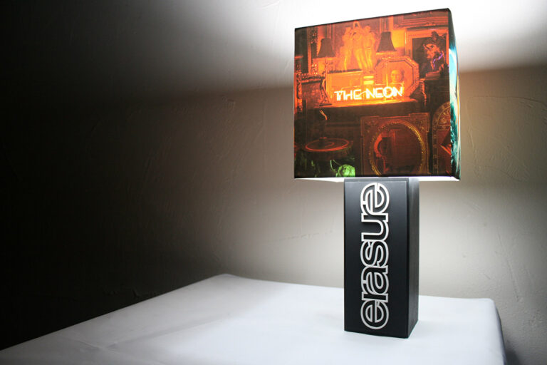 Handmade ‘Erasure’ Lamp + Album Cover Shade | The Records Ticking