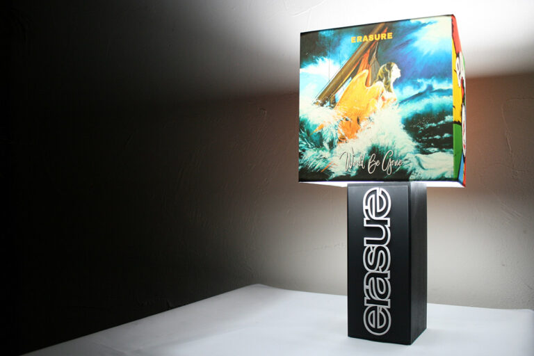 Handmade ‘Erasure’ Lamp + Album Cover Shade | The Records Ticking