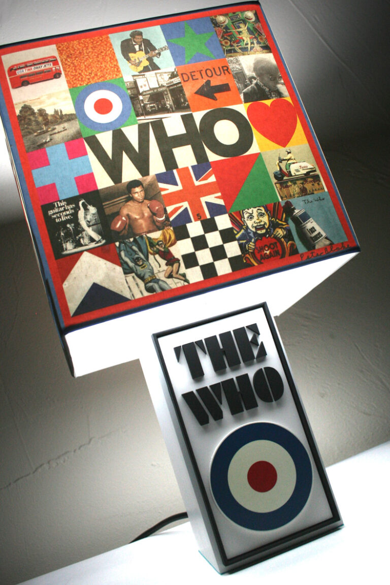 Handmade ‘The Who’ Lamp + Album Cover Shade | The Records Ticking